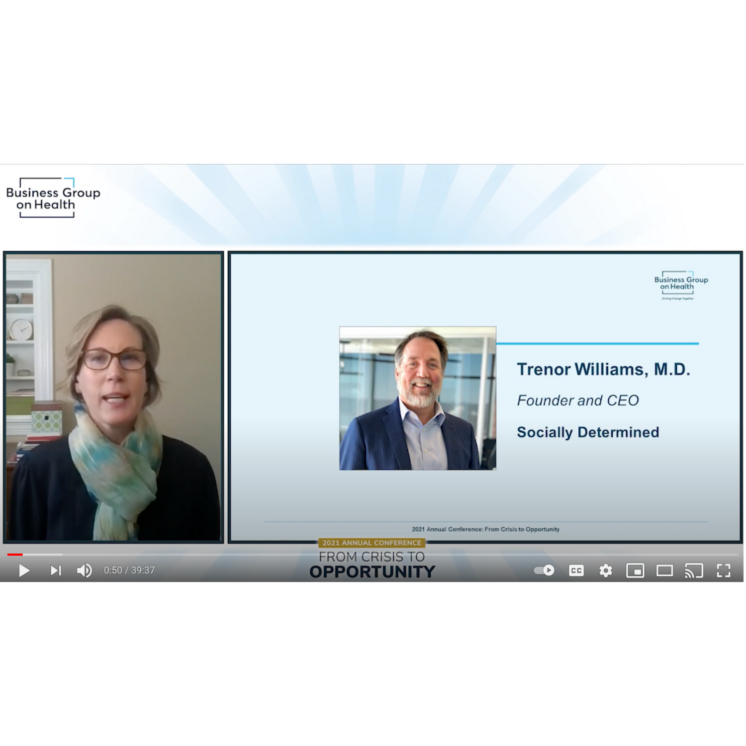 National Business Group on Health - SDOH Keynote, Dr. Trenor Williams ...