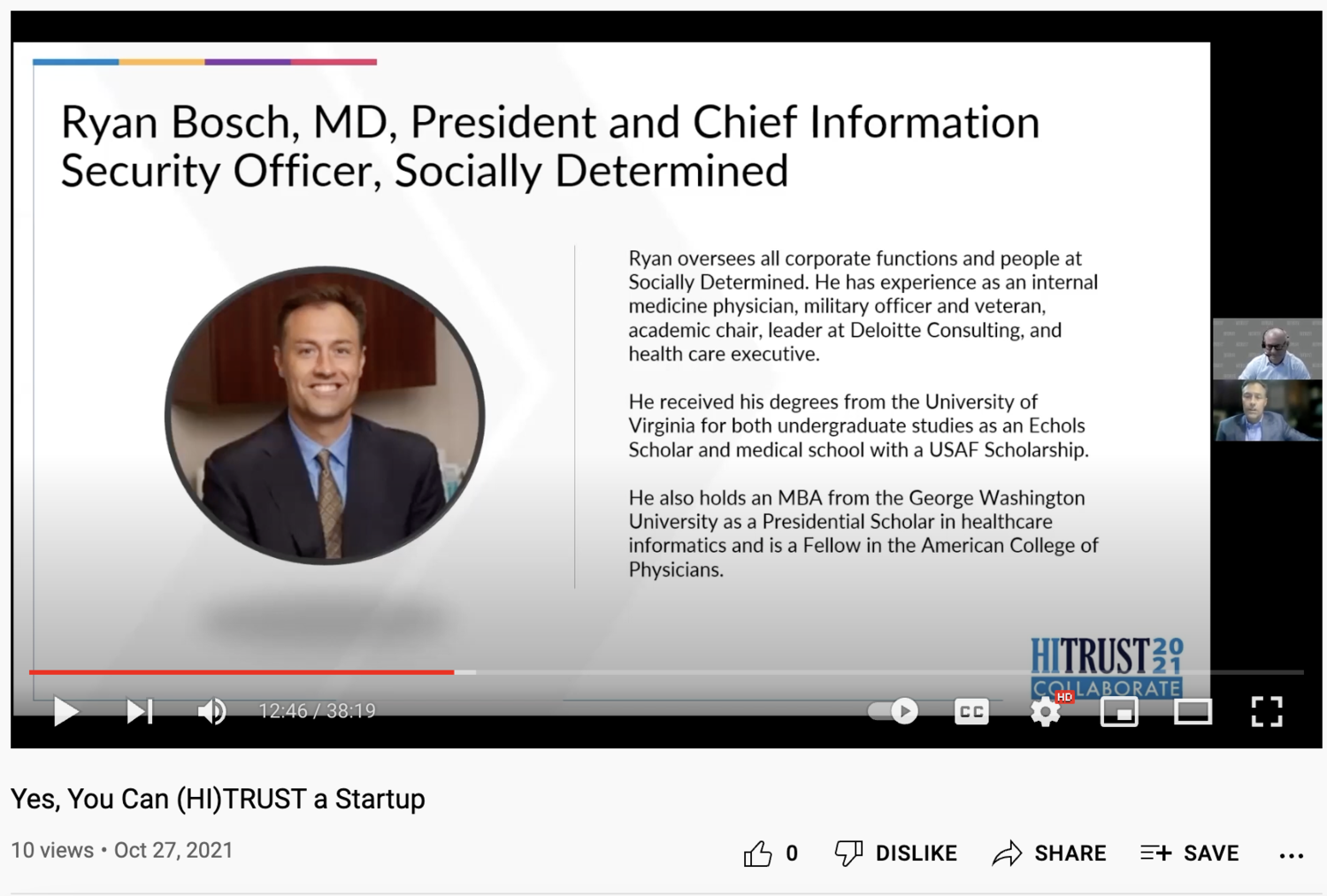 HITRUST Collaborate 2021: Yes, You Can (HI)TRUST a Startup with Ryan ...